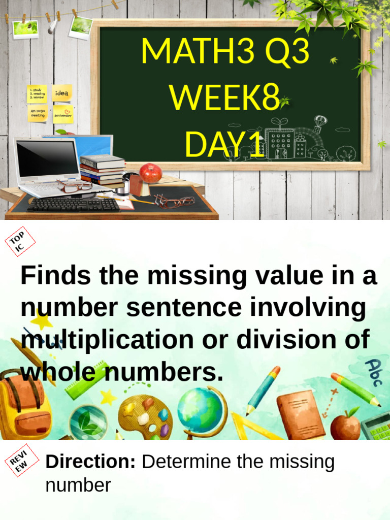 MATH-3-Q3-WEEK8-DAY1-5 | PDF | Multiplication | Elementary Mathematics