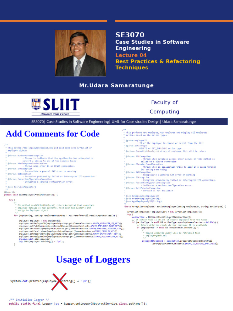 Best Practices And Code Refactoring Techniques Pdf Xml Software 4383