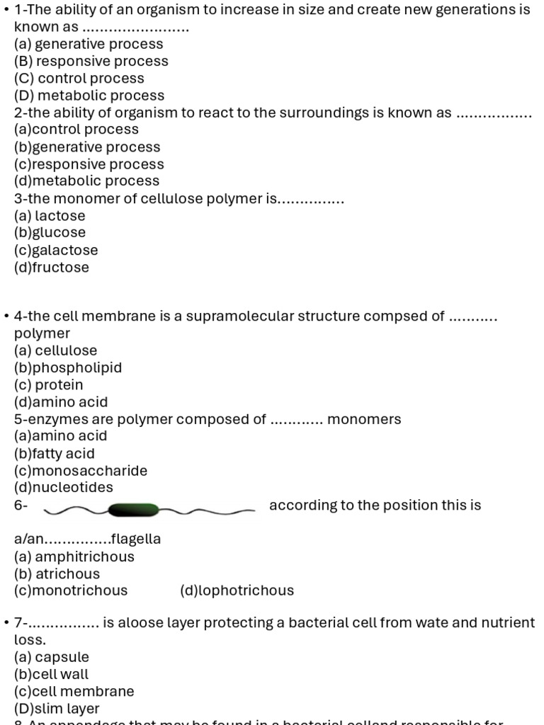 Biology Quiz: Cell Structure & Functions | PDF