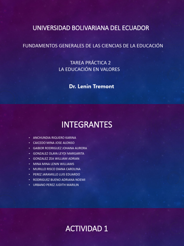 Grupo 3 - La Educación en Valores | PDF