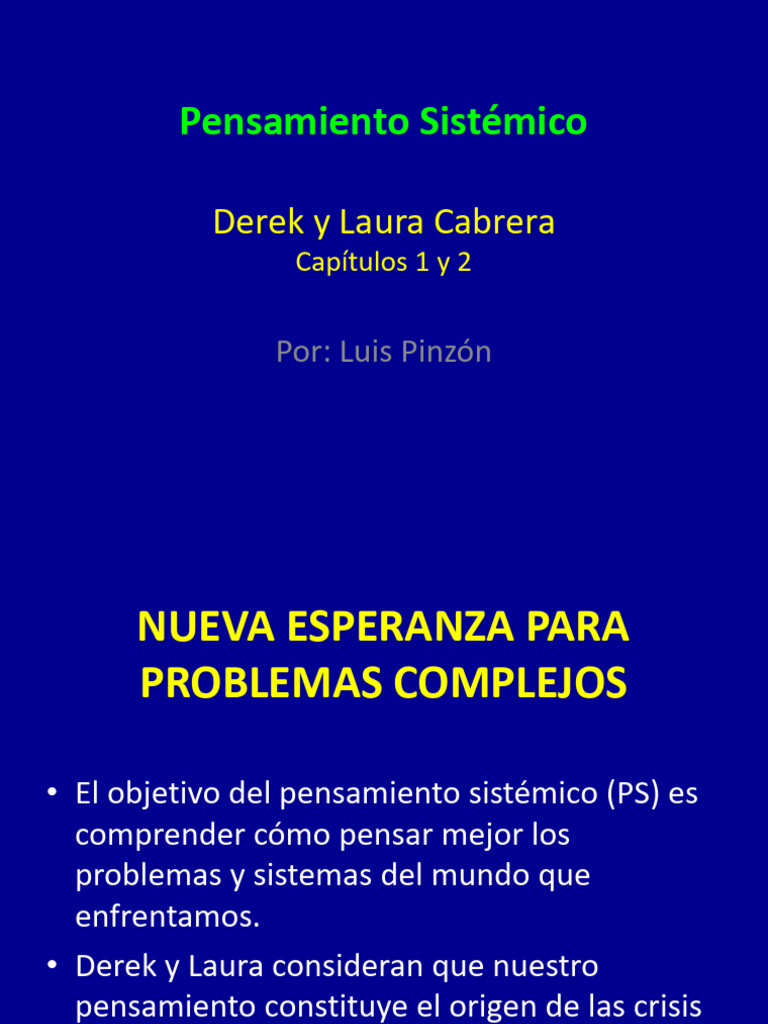 Derek Cabrera (Cap 1 y 2) | PDF | Pensamiento | Mente