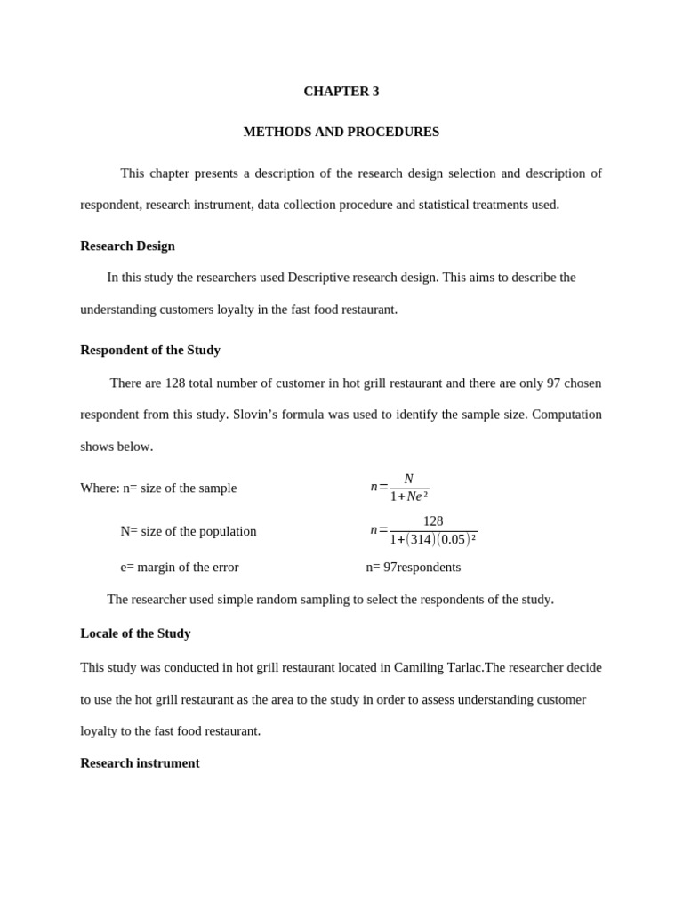 CHAPTER III | PDF | Survey Methodology | Questionnaire