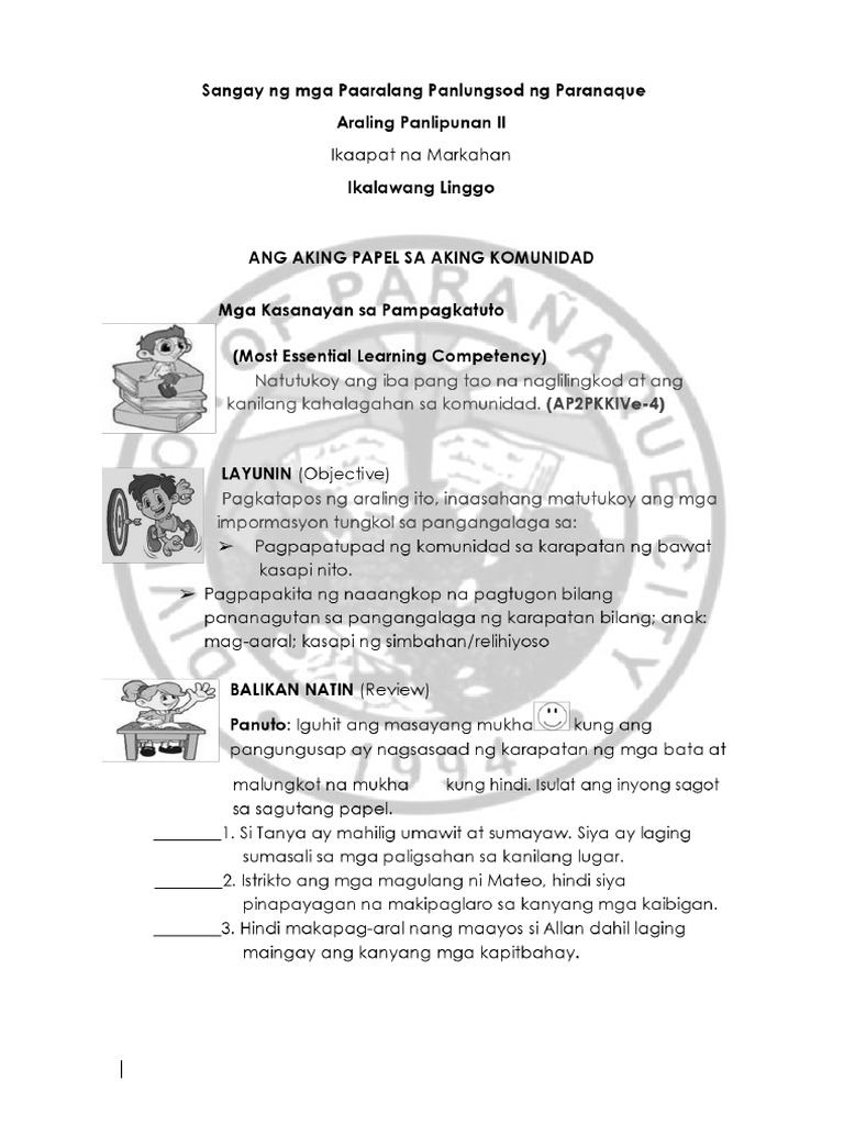 AP Grade-2 Quarter-4 Module Week2 | PDF