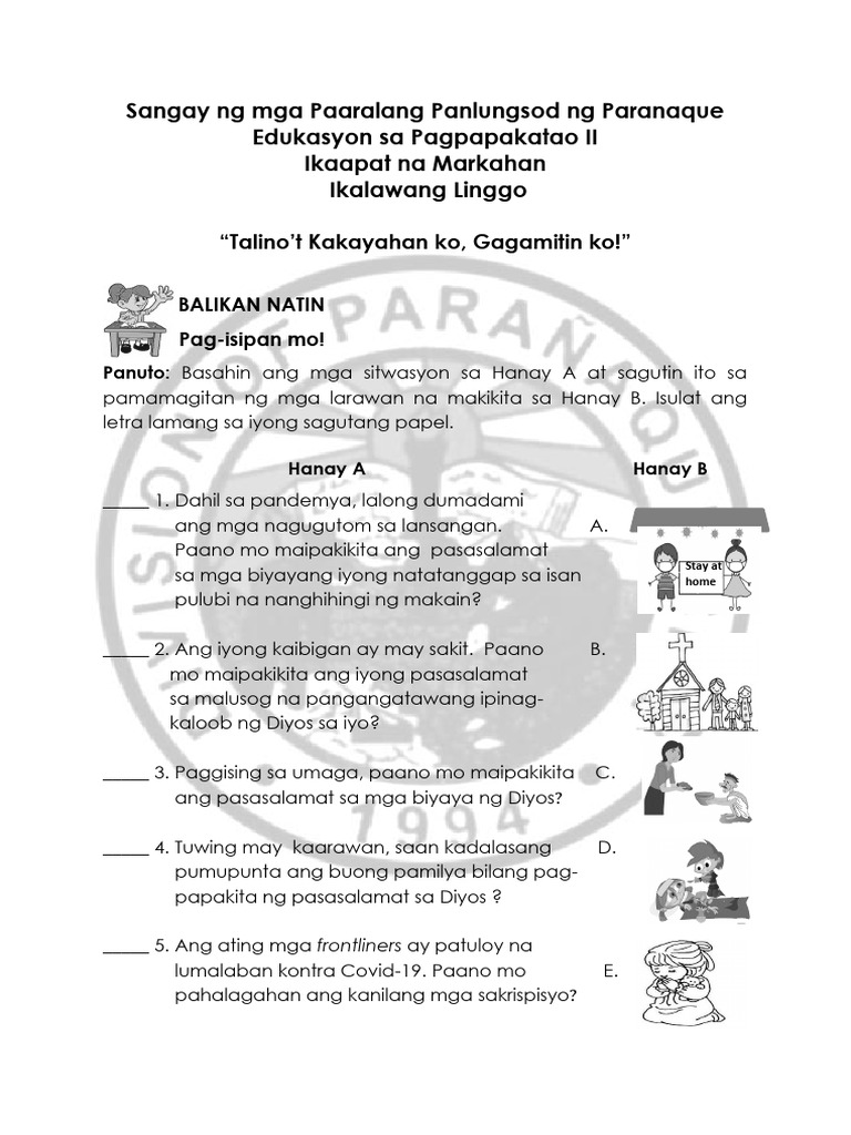 ESP2-Q4-MODULE2-WEEK2 | PDF