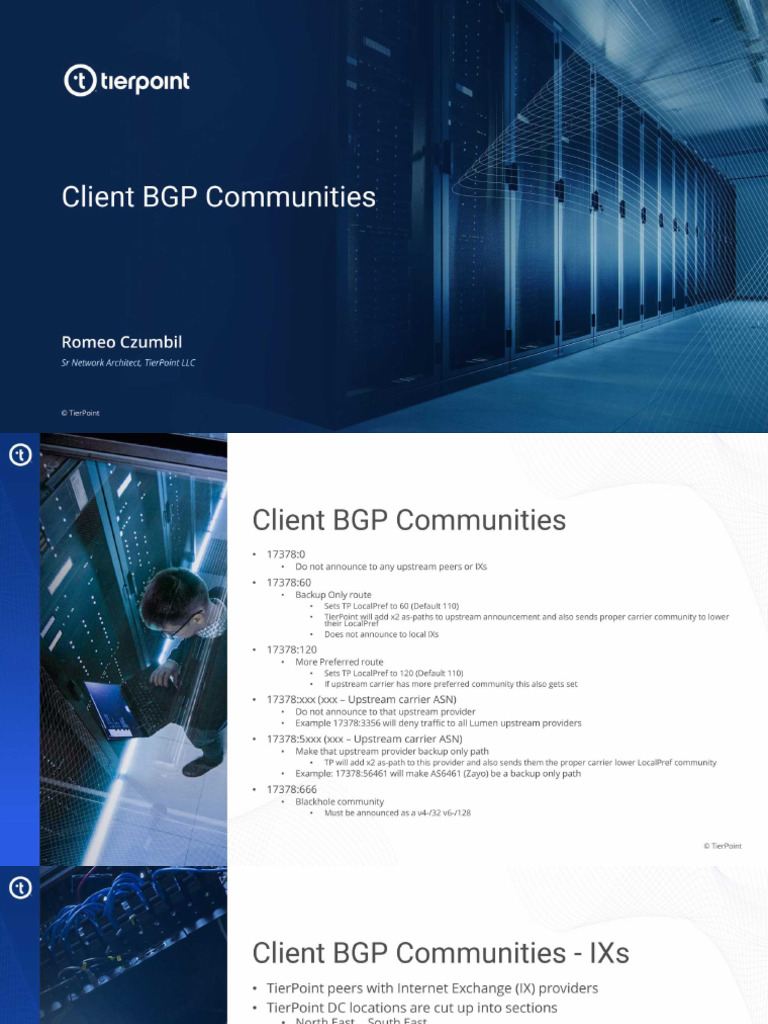 TierPoint BGP Communities | PDF
