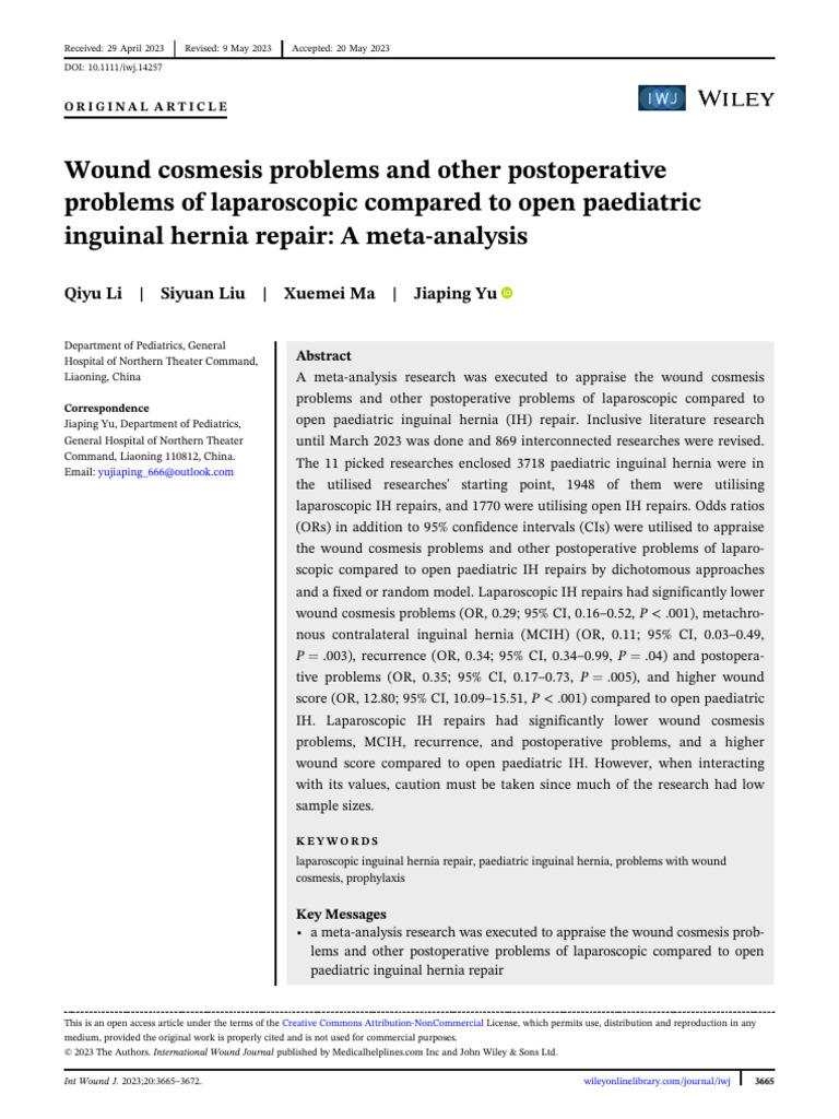 Wound Cosmesis Problems and Other Postoperative PR | PDF | Statistical ...