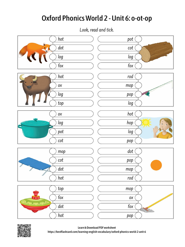 Oxford Phonics World 2 - Unit 6: O-Ot-Op | PDF