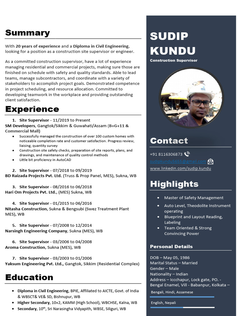 Sudip Kundu - Resume | PDF