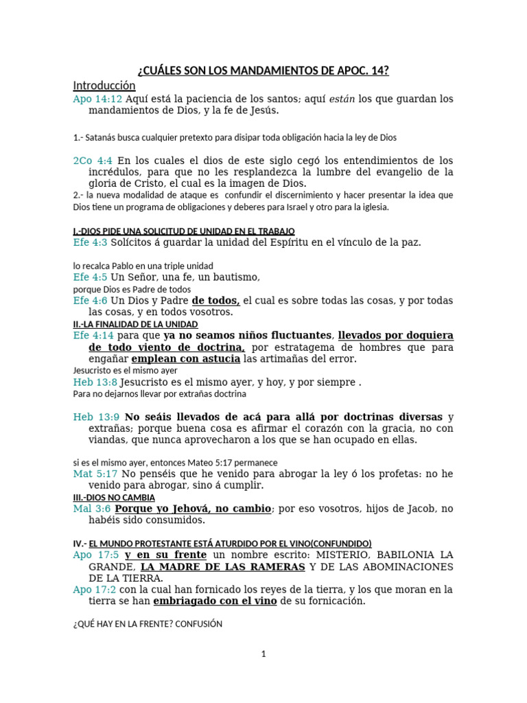 CUÁLES SON LOS MANDAMIENTOS DE APOC | PDF | Jesús | Pecado
