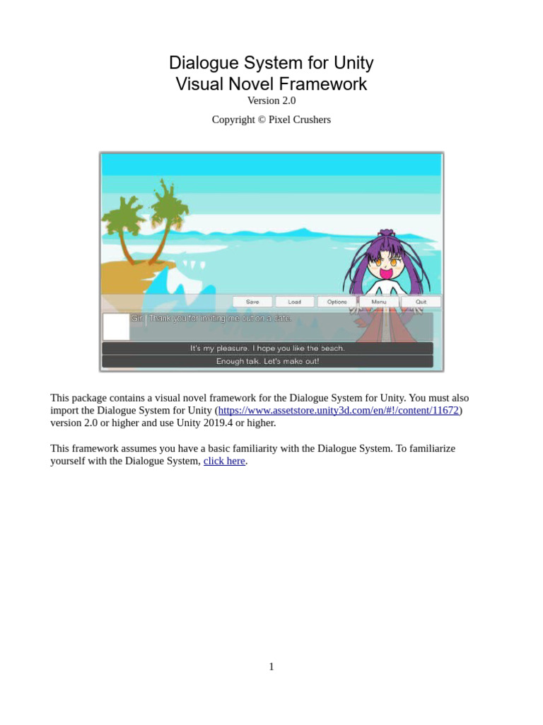 Visual Novel Framework Manual | PDF | Menu (Computing) | User Interface