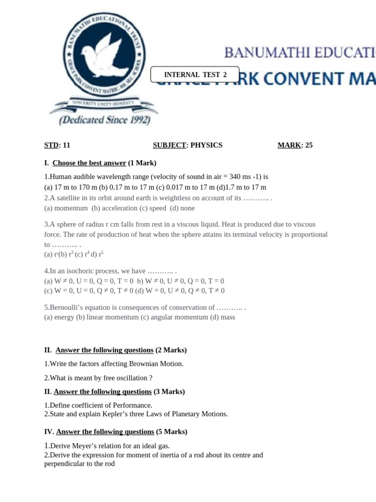 Internal Phy 1 | PDF