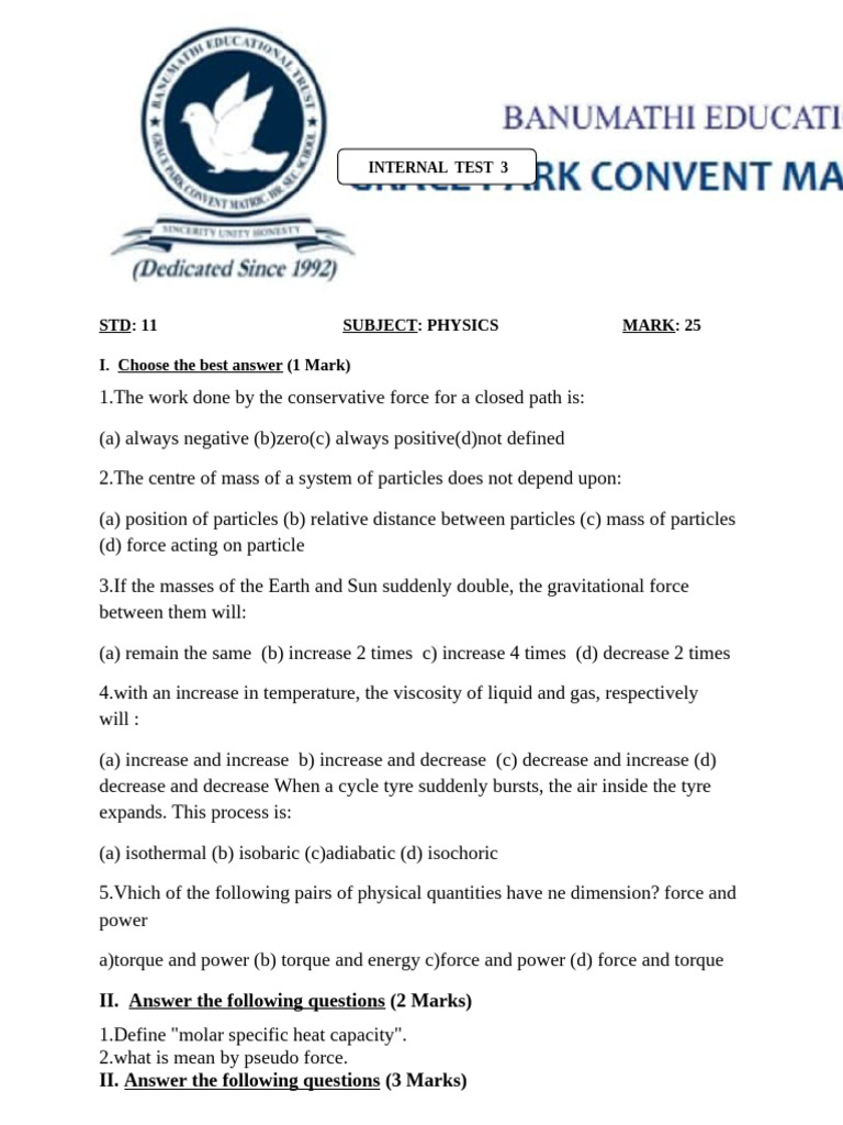 Internal Phy 1-2 | PDF