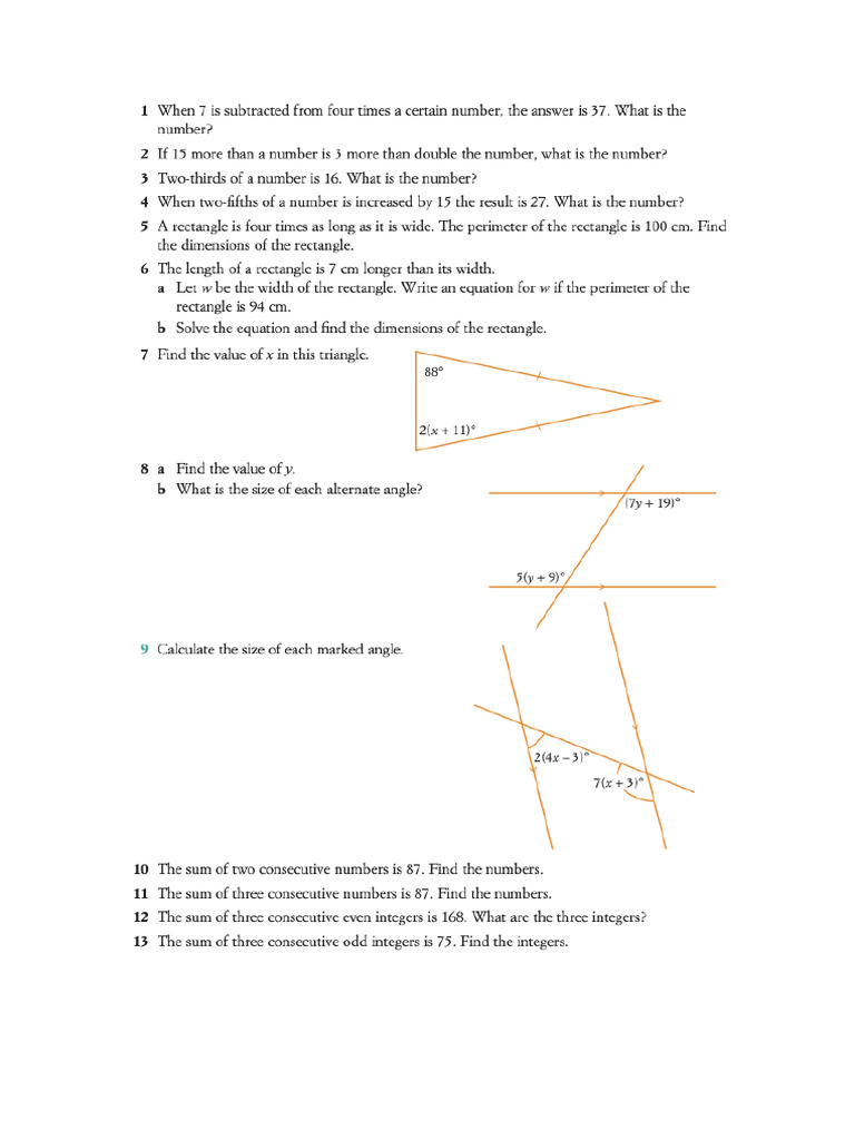 Algebra Homework 13 - 7 | PDF