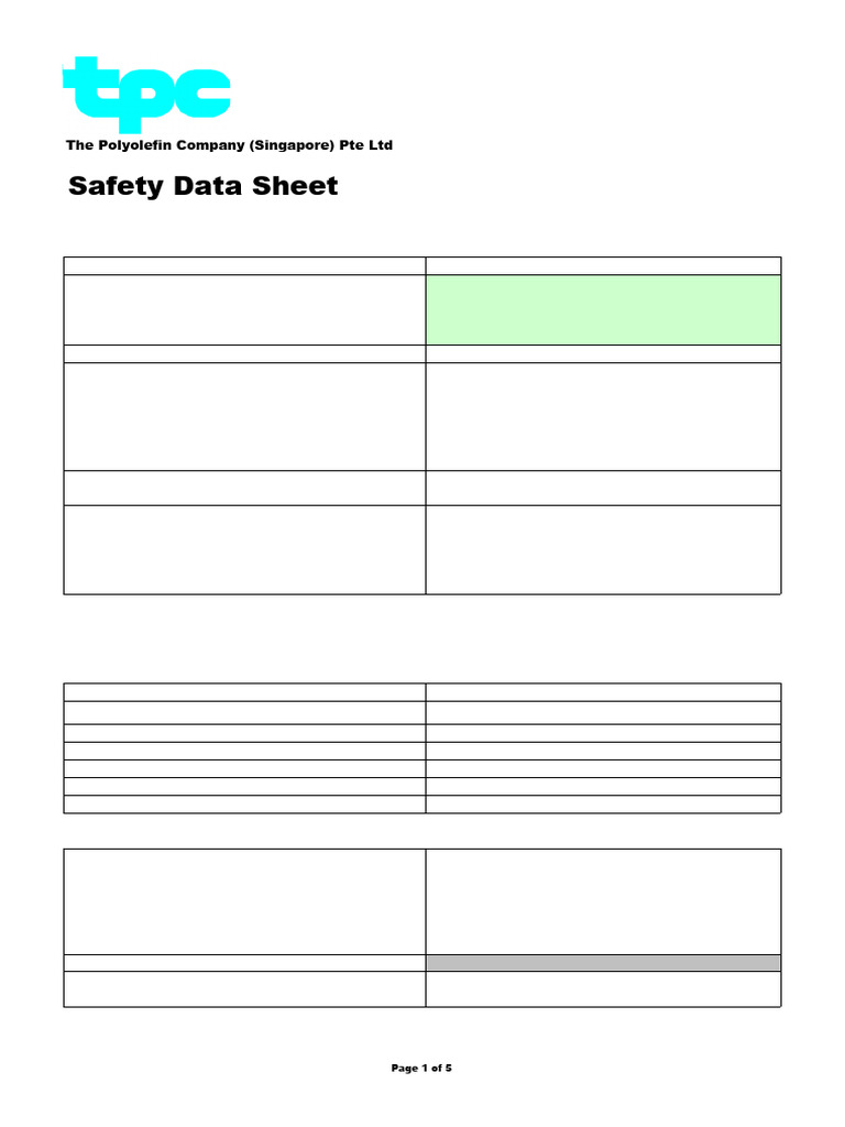 COSMOTHENE® EVA Safety Data Sheet | PDF | Personal Protective Equipment ...