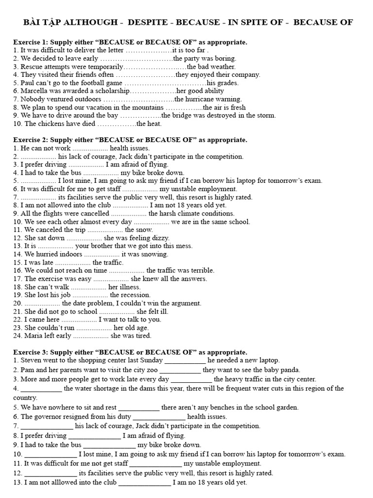 Cause and Effect Exercises Guide | PDF