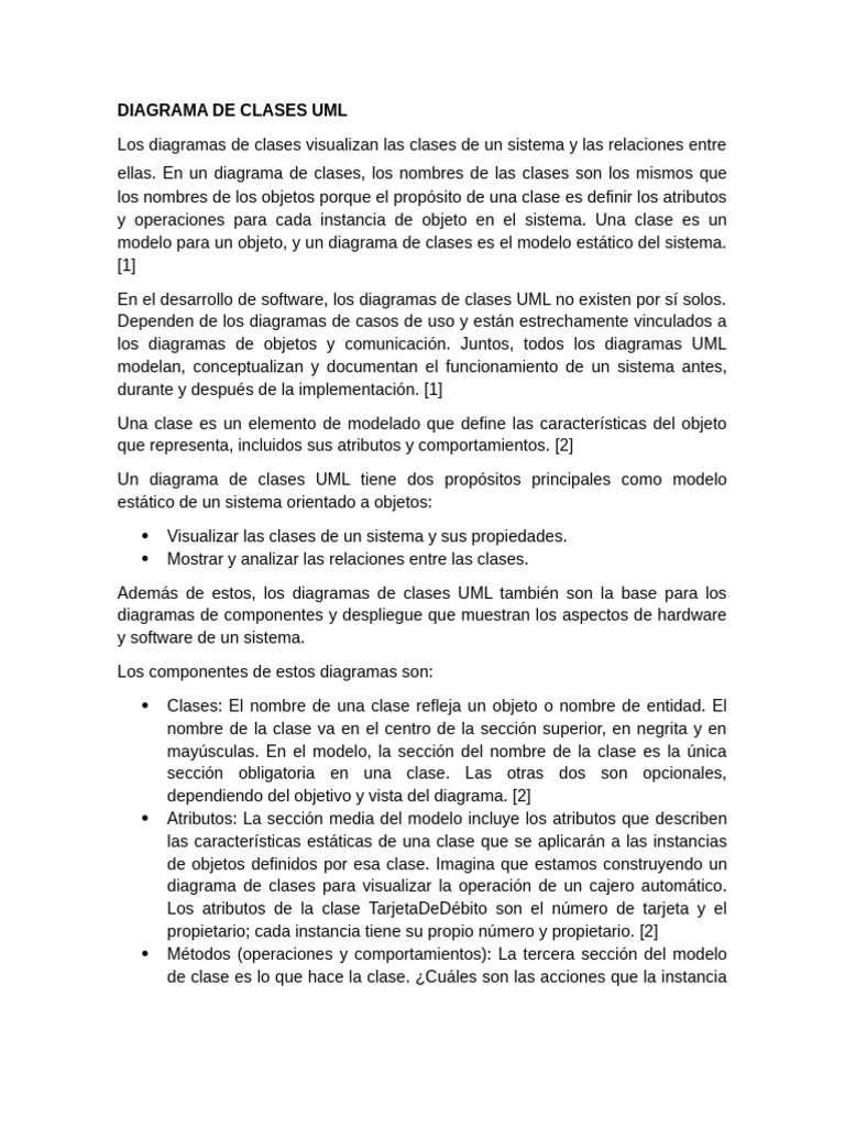 DIAGRAMA DE CLASES UML | PDF | Objeto (informática) | Lenguaje de modelado unificado