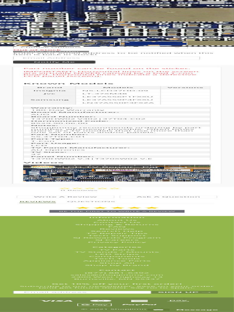 AUO 55.37T04.C01 (T370HW02 V402, 37T04-C02) T-Con Board | PDF