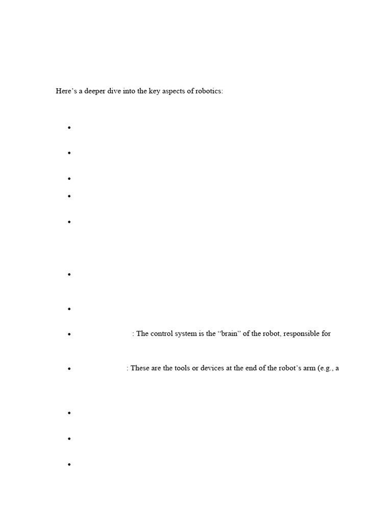 Robotics is an interdisciplinary field that combines mechanical ...