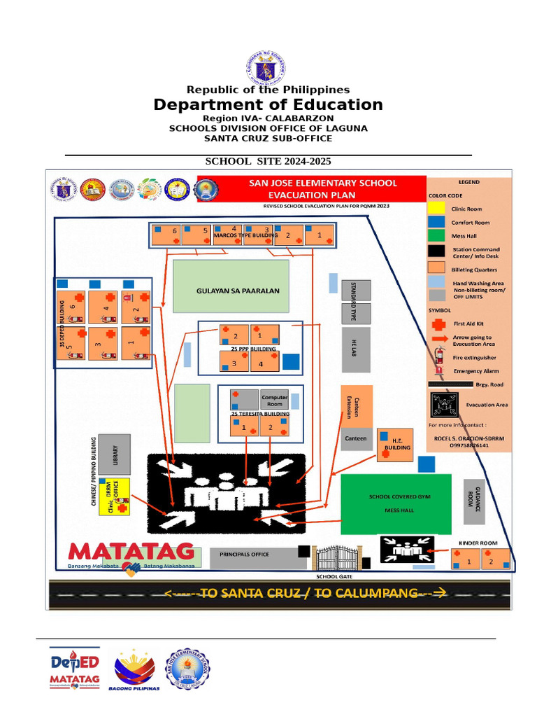 Updated 2024evacuation Plan School - Site | PDF