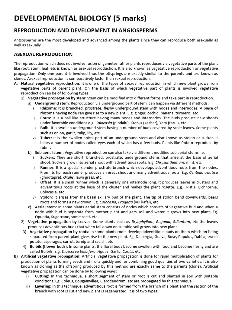 Developmental_Biology | PDF | Fertilisation | Flowers