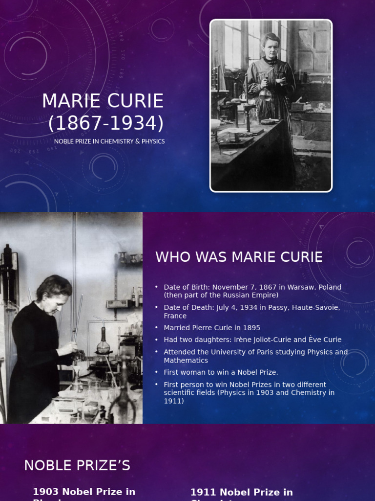 Marie Curie CHEM | PDF
