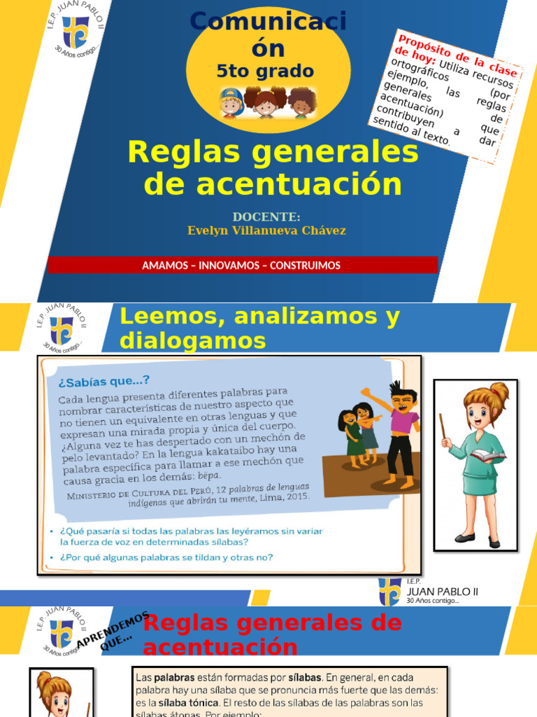 Reglas Generales de Acentuación | PDF