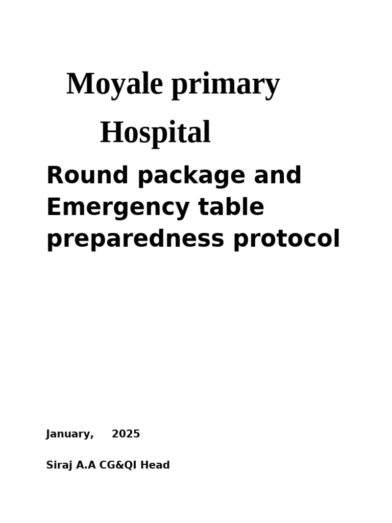 Nursing-Round Package Emerg. Table 2017 | PDF