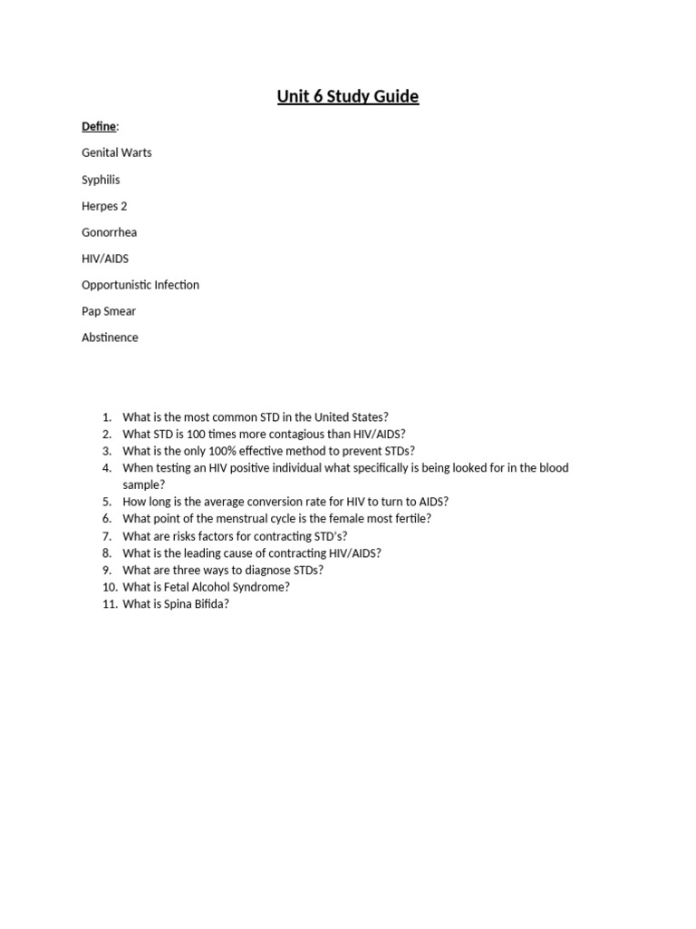 Unit 6 Study Guide | PDF