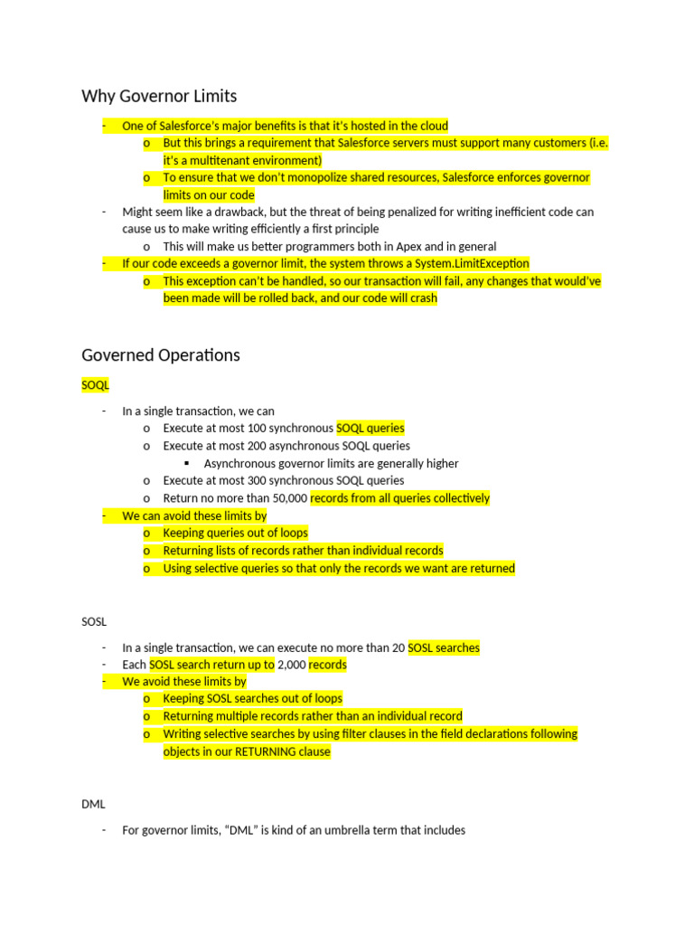 Understanding Apex Governor Limits | PDF | Computer Engineering ...
