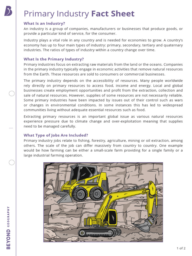 Overview of Primary Industries | PDF | Agriculture | Recession