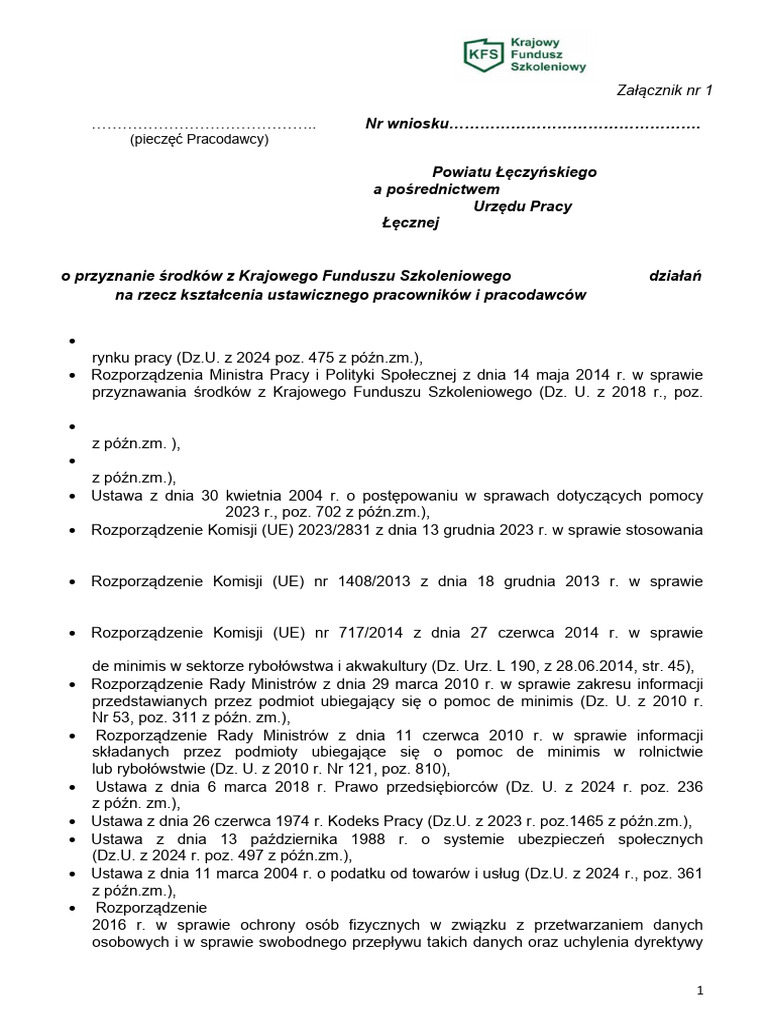 Wniosek KFS 2025 PDF | PDF