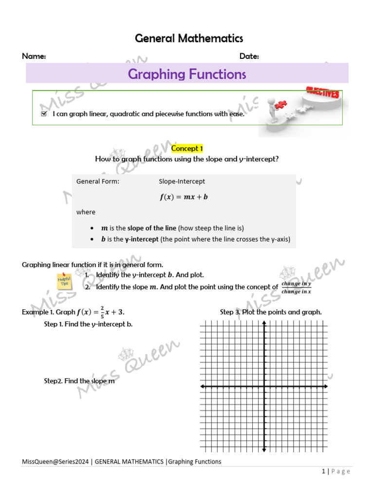 Graphing Functions (Q4 PART 1) | PDF | Function (Mathematics) | Algebra