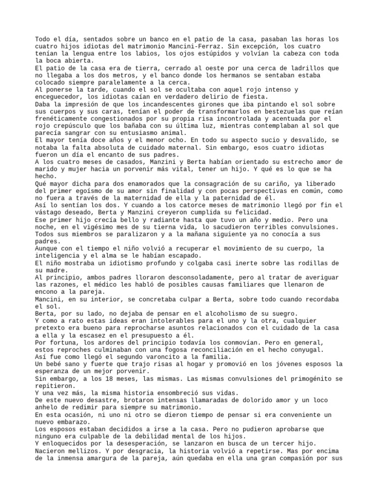 La Gallina Degollada - Horacio Quiroga_plain | PDF | Amor