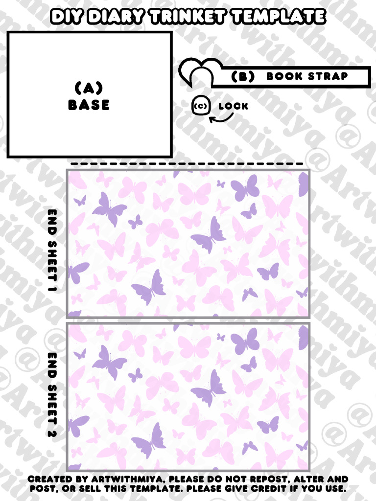 DIY Flutter Diary Template (Color) | PDF