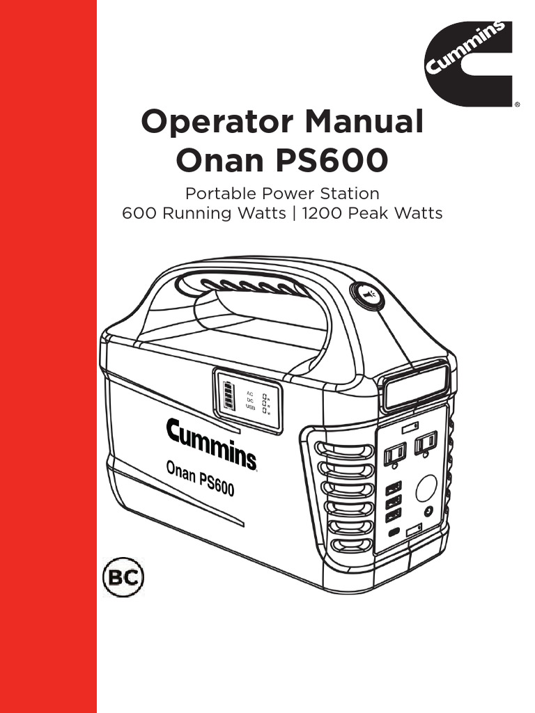 Onan Power Station Ps600 Operator Manual A068P527 I1 202201 | PDF | Home Appliance | Power Supply