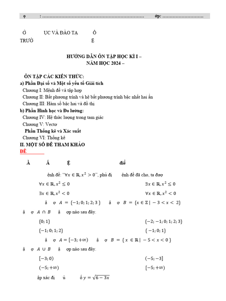 HDOT-HKI-Toan 10 (24-25) | PDF
