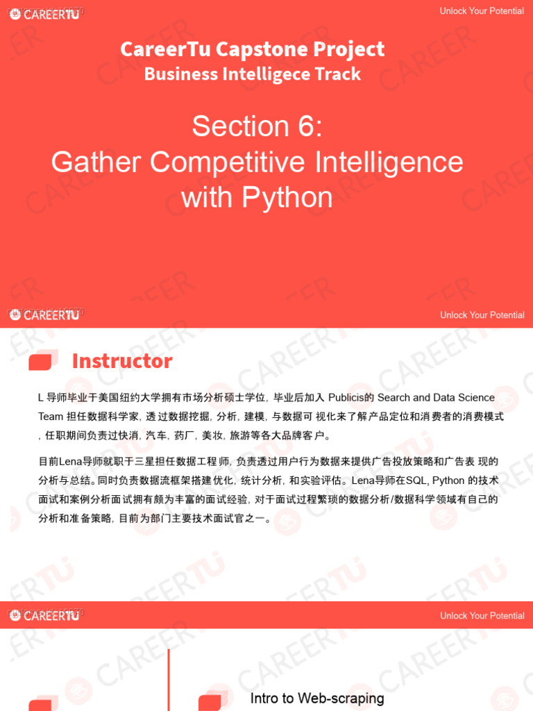 Section 6 - Gather Competitive Intelligence With Python | PDF | Data ...
