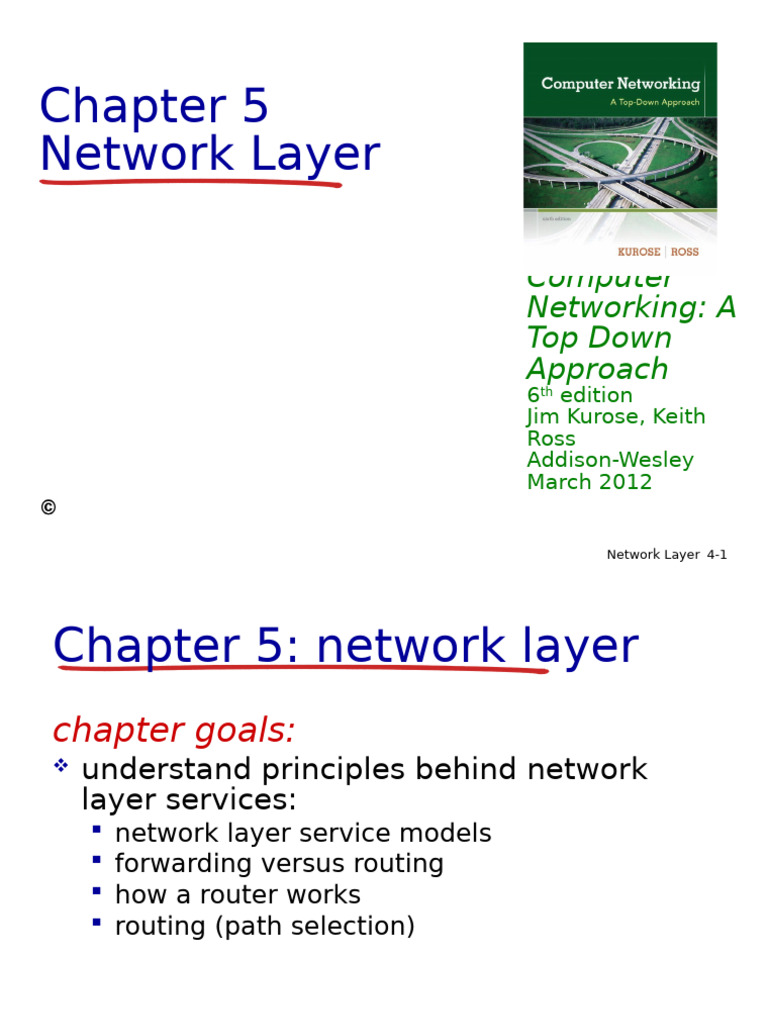 Chapter 5 Network Layer | PDF | Internet Protocols | Routing