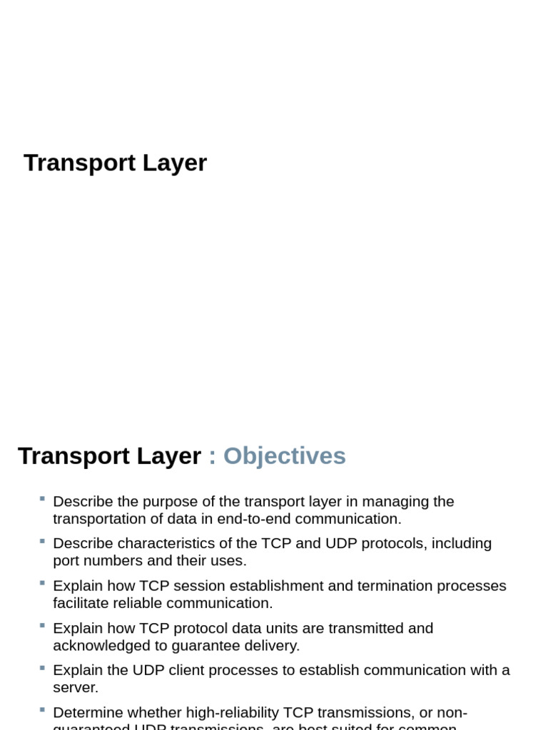 Chapter_4_TransportLayer | PDF | Transmission Control Protocol | Port (Computer Networking)
