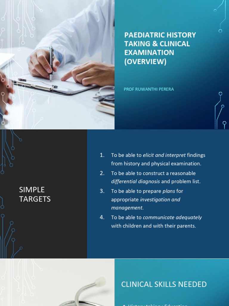 Paediatric History Taking & Clinical Examination | PDF | Diseases And ...