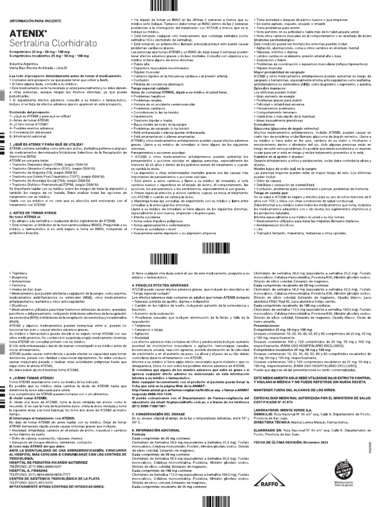 ATENIX Prospecto Pacientes | PDF