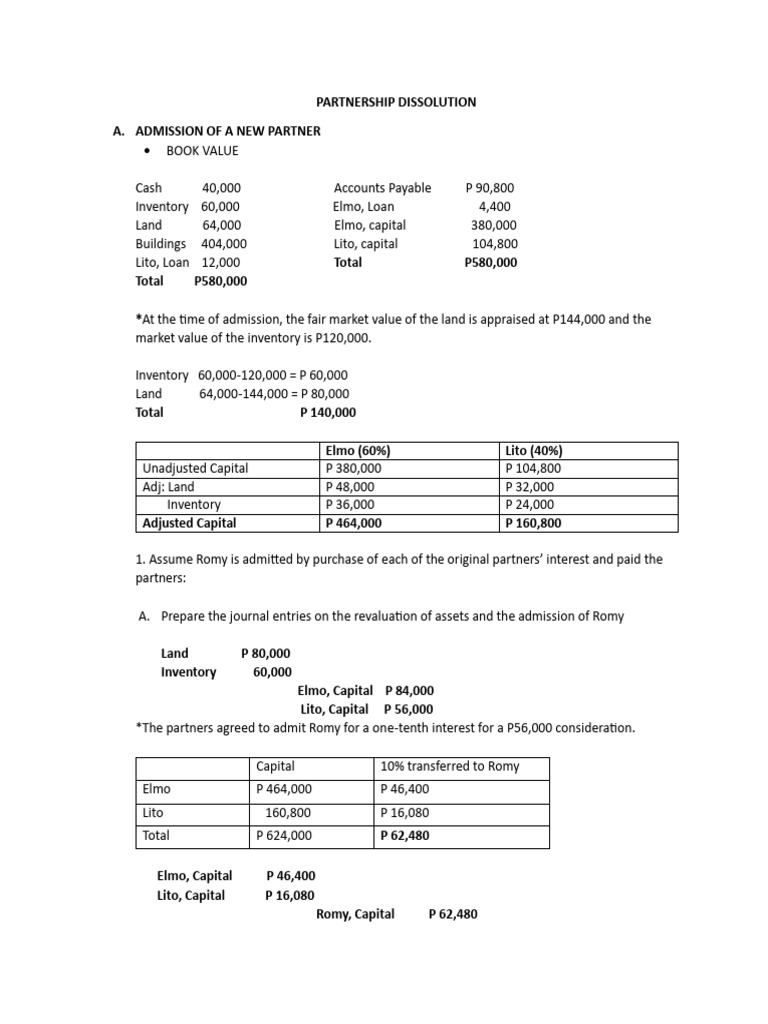 Partnership Dissolution | PDF | Goodwill (Accounting) | Corporations