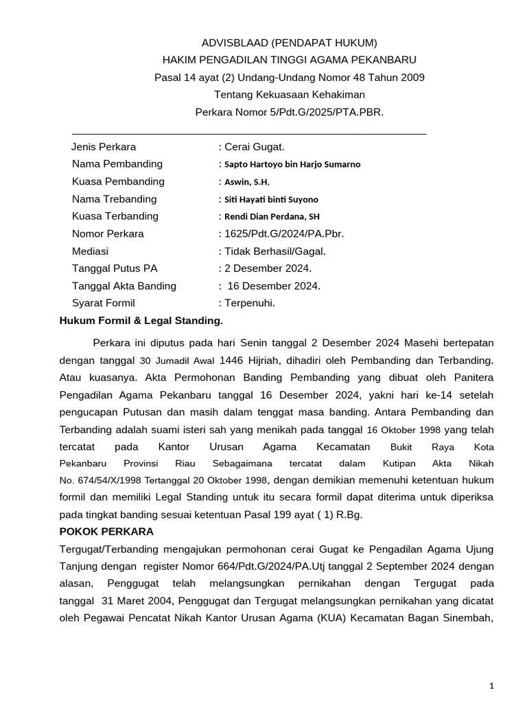 6 -2025 ADVICE - KM- 1625-Utj | PDF