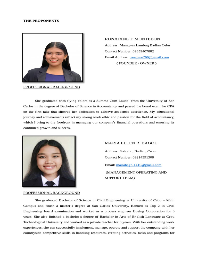 Business Proponent | PDF | Governance | Business