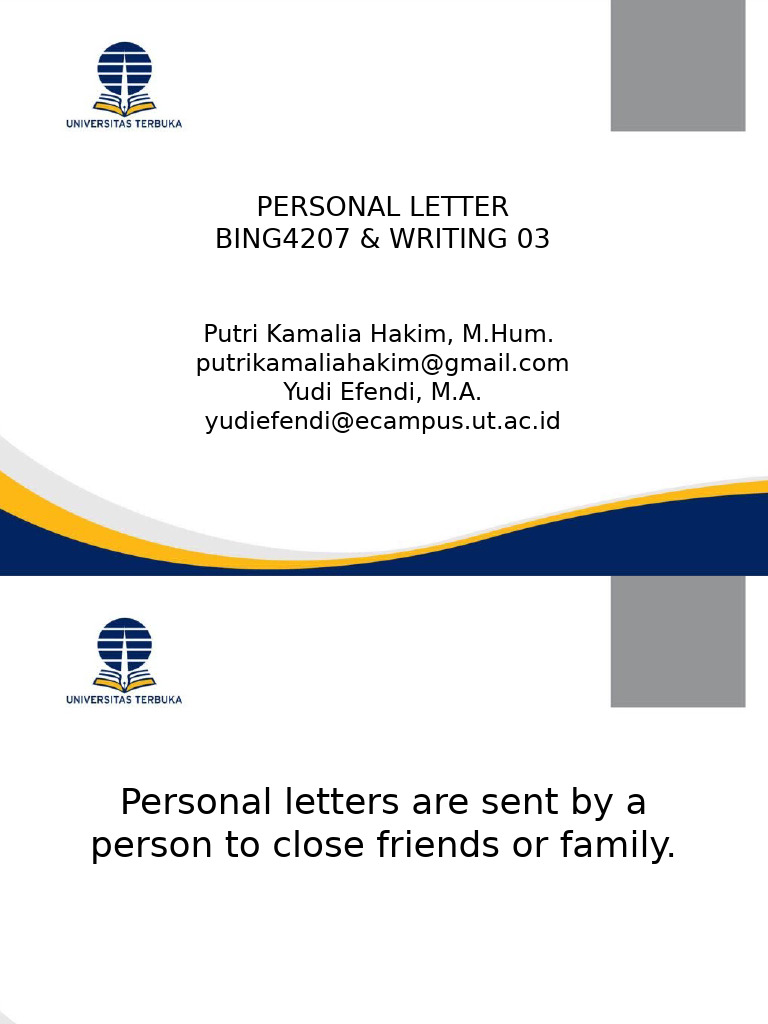 Materi 2 - Writing Personal Letters | PDF