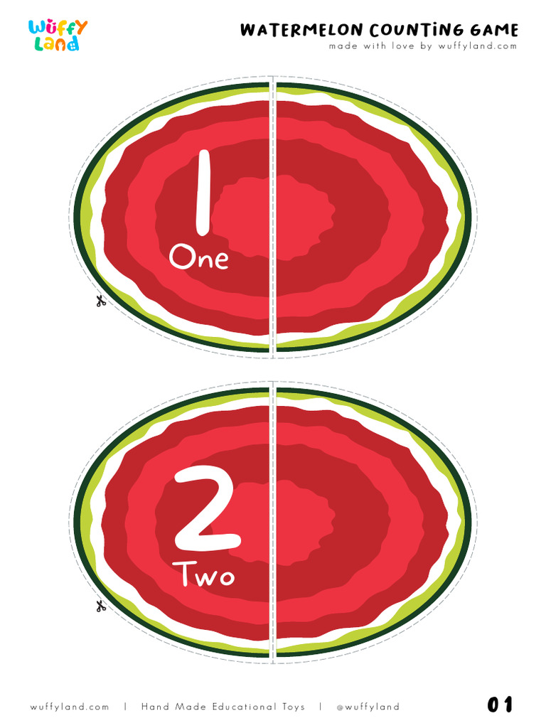 Watermelon Counting Game for Kids | PDF