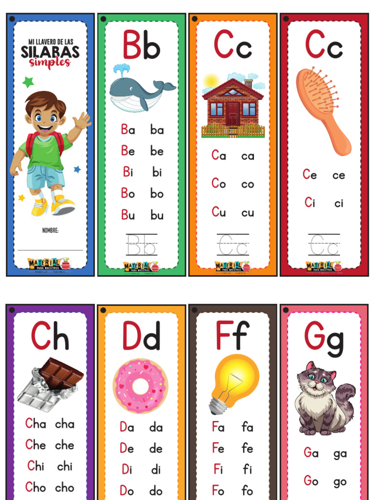 Llaveros de Sílabas para Niños | PDF