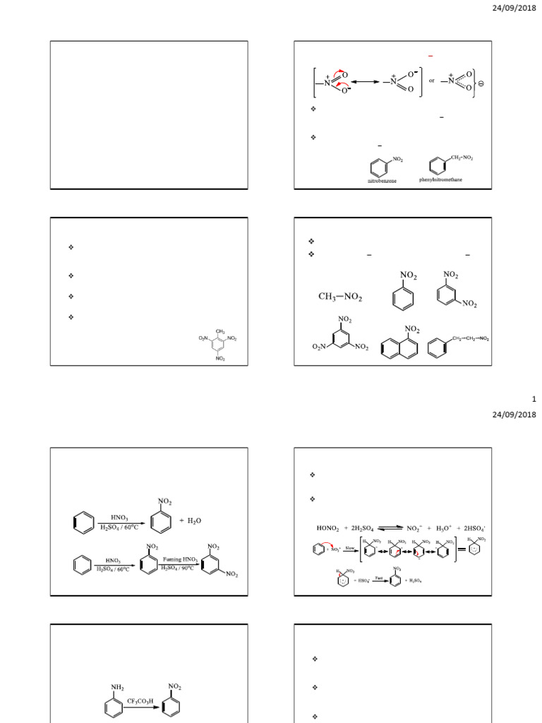 Overview of Aromatic Nitro Compounds | PDF | Amine | Chemical Reactions