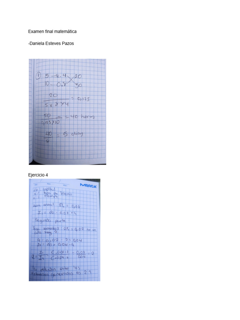 Examen Final Matemática | PDF