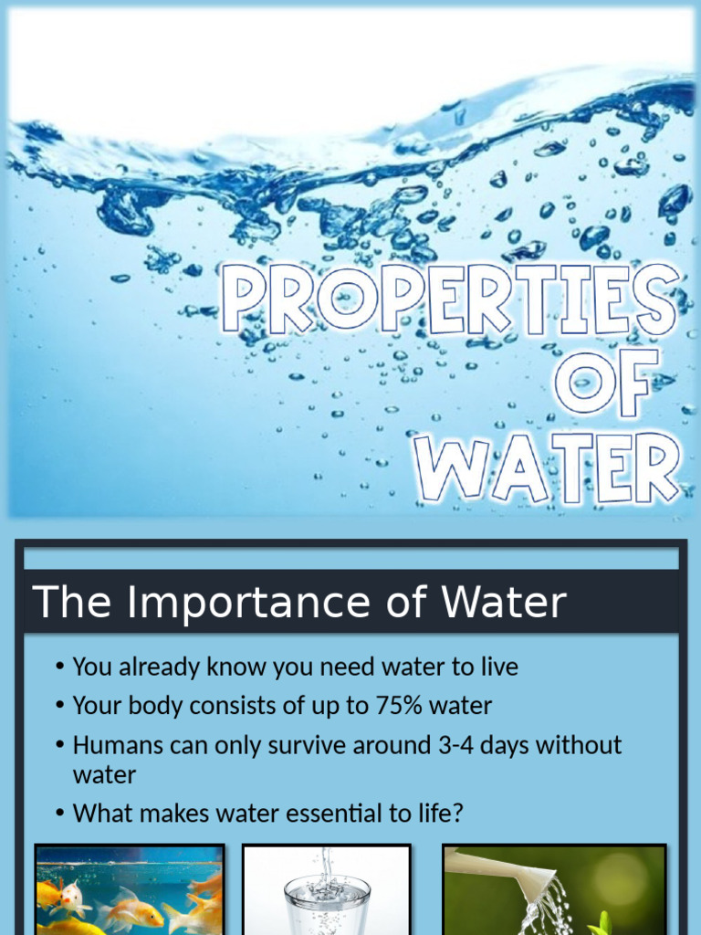 Properties of Water Lesson | PDF | Properties Of Water | Water